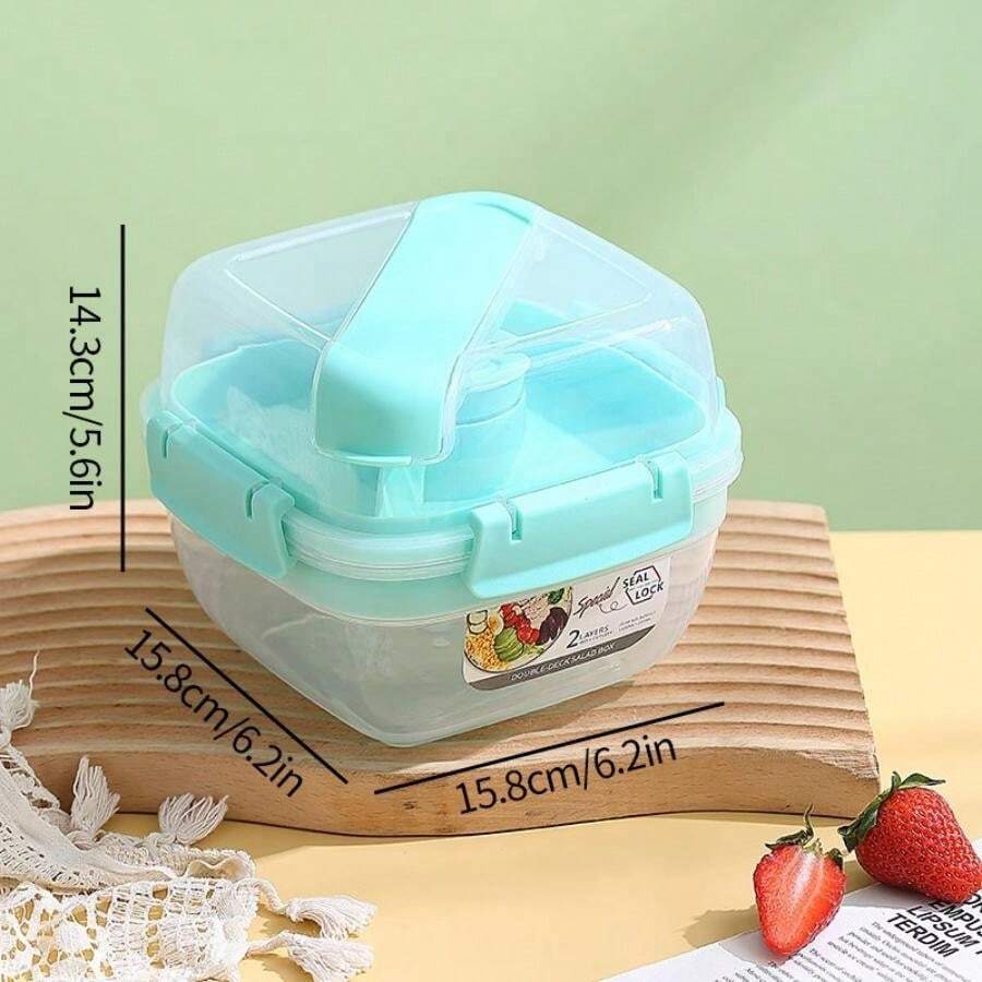 1pc Reusable Fruit Salad Container, Transparent Fruit And Vegetable ...