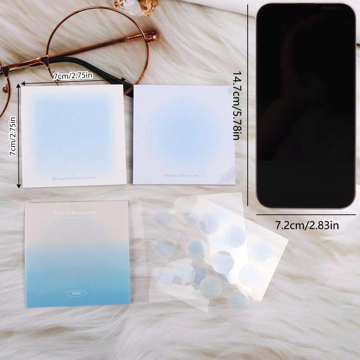 Gradient Blush Multifunctional Sticky Note Set For Students, Writable ...