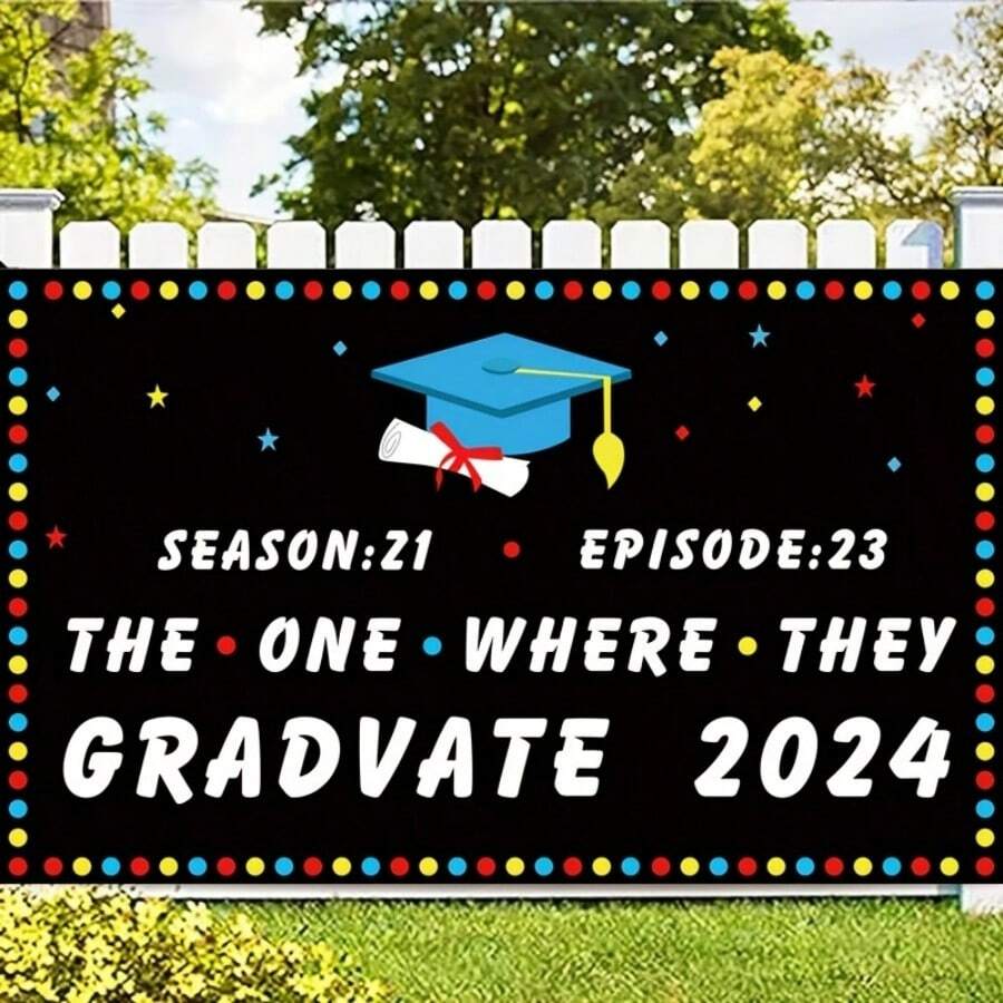 1pc Banner 2024 - Large, College Graduation Party 2024 Decoration ...