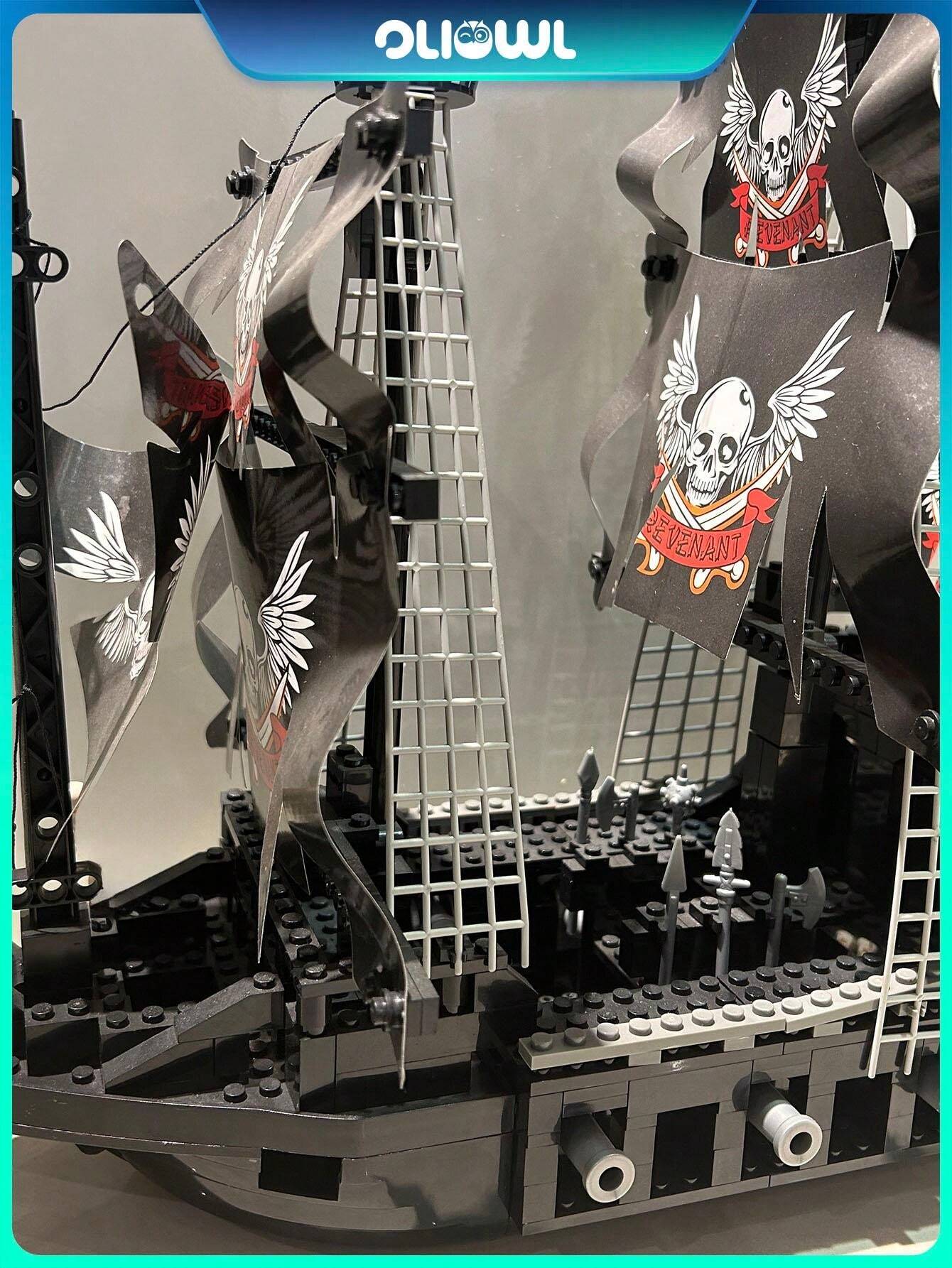 DIY Building Blocks Pirate Ship Model Kit For Children, Assembled ...