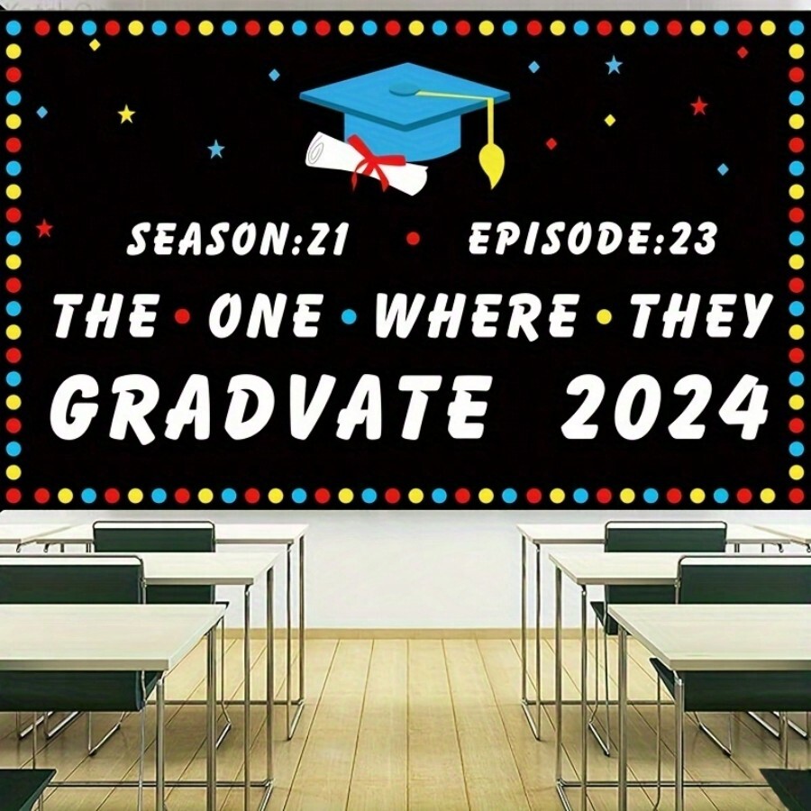 1pc Banner 2024 - Large, College Graduation Party 2024 Decoration ...