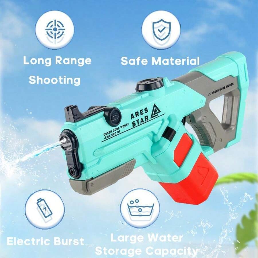 1 Conjunto de Brinquedo de Batalha, Grande Pistola de Água Elétrica de Puxar com Grande ...