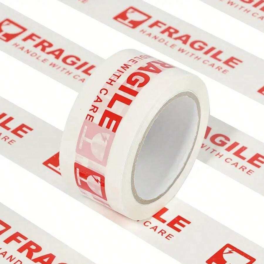 1 Piece Of 1.97 Inch X 109 Yd Warning Fragile Tape, Handle Packaging ...