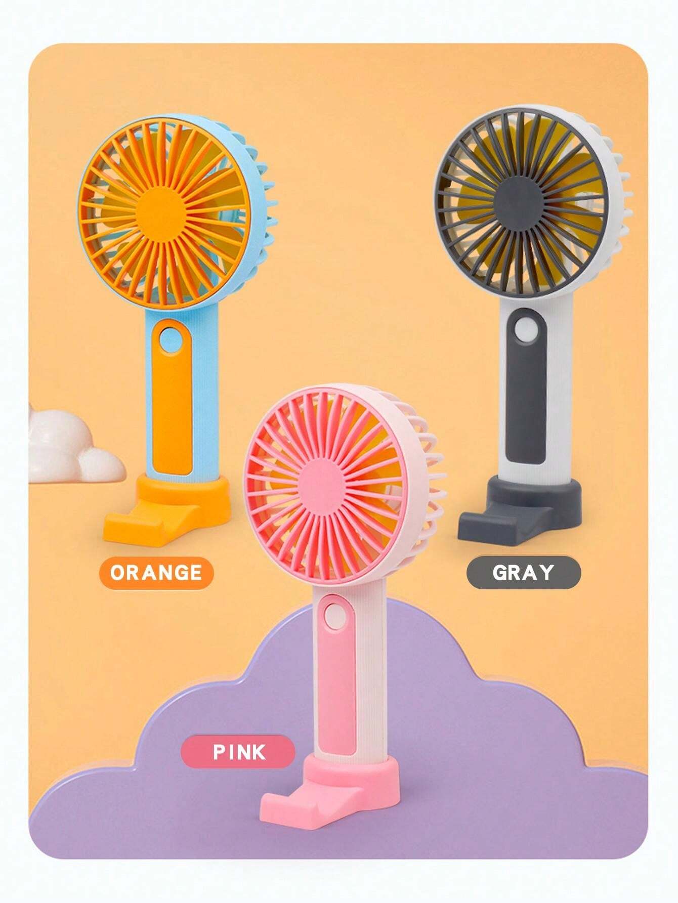 USB Desktop Portable Rechargeable Handheld Mini Fan, Essential For ...