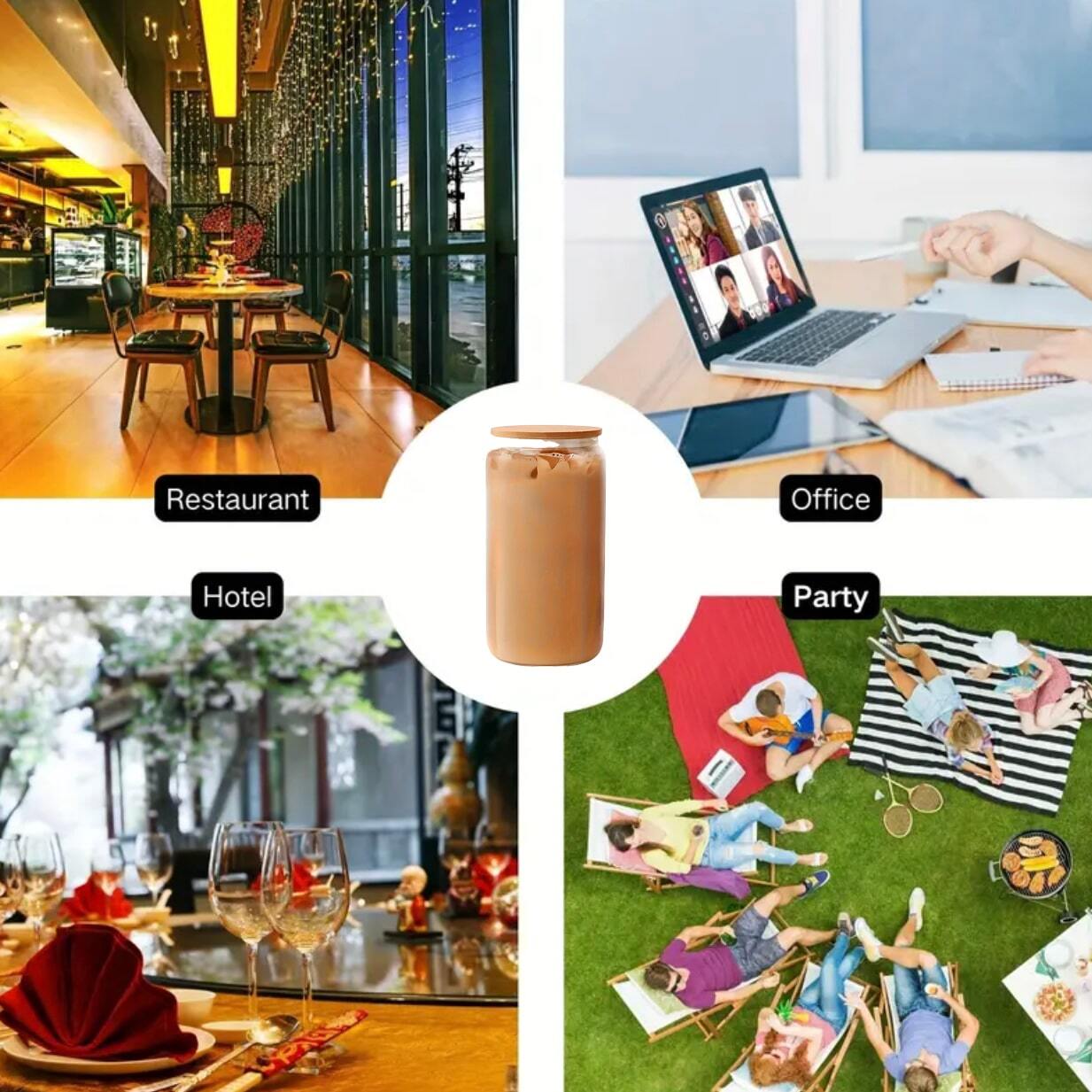 1pc, Initial Glass Cup, Monogrammed Gifts For Women, 16 Oz Glass Cups W ...