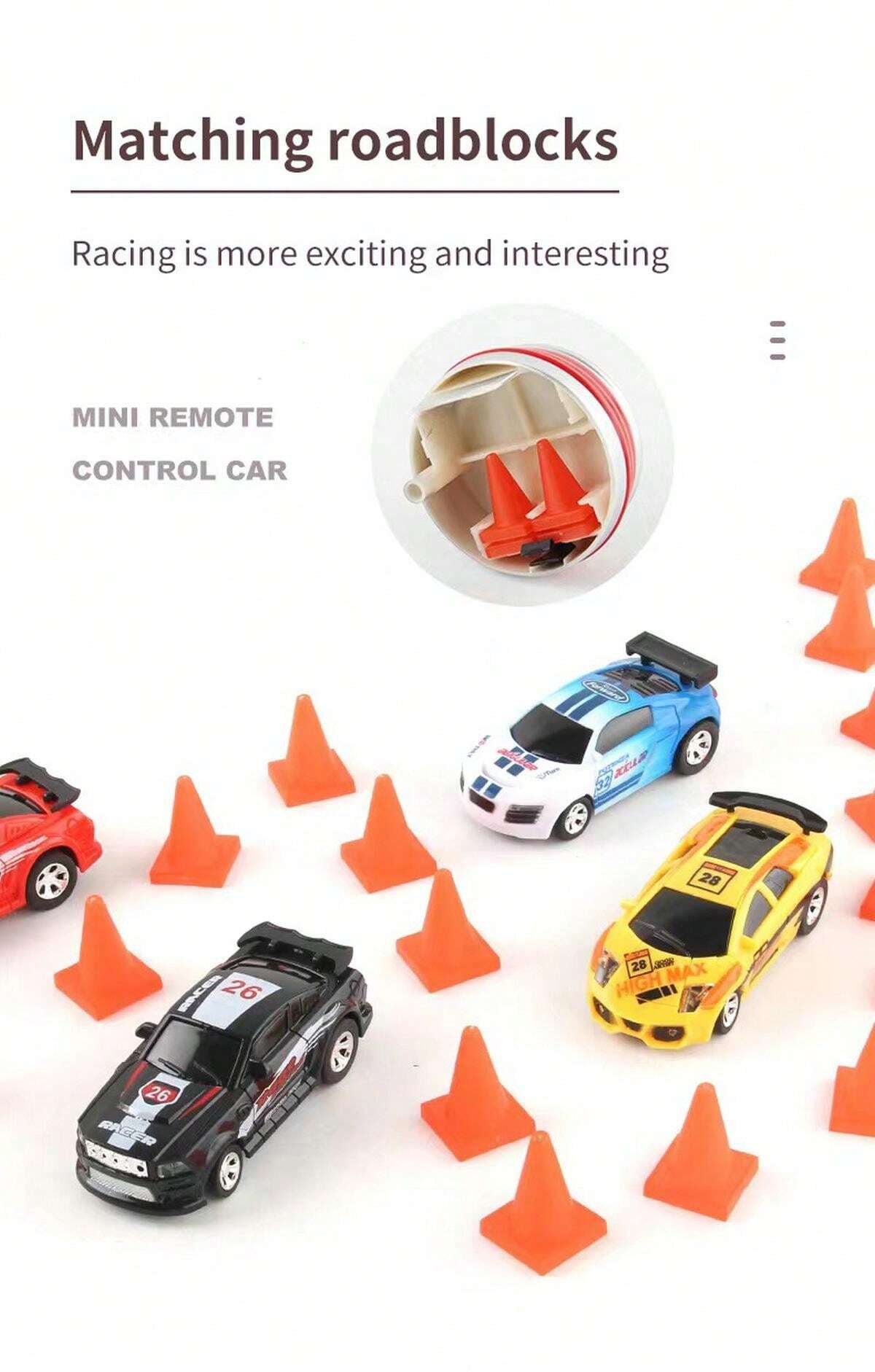 Rc Mini High Speed Remote Control Racing Car With Roadblocks Can Design Remote Control Car