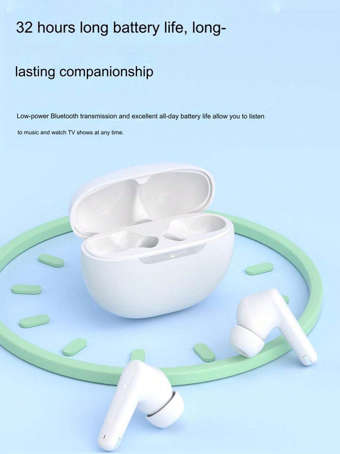 1 ชิ้นหูฟังบลูทูธไร้สายใหม่, หูฟังบลูทูธ TWS กีฬาคุณภาพสูงแบบ Half-In ...