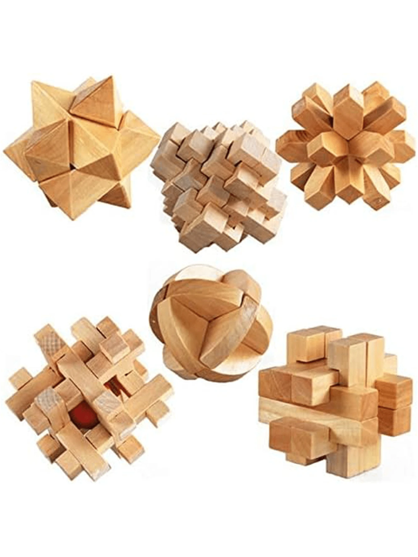 1 Pc Wooden Toys Kong Ming Lock Luban Lock Adult Decompression Burning ...