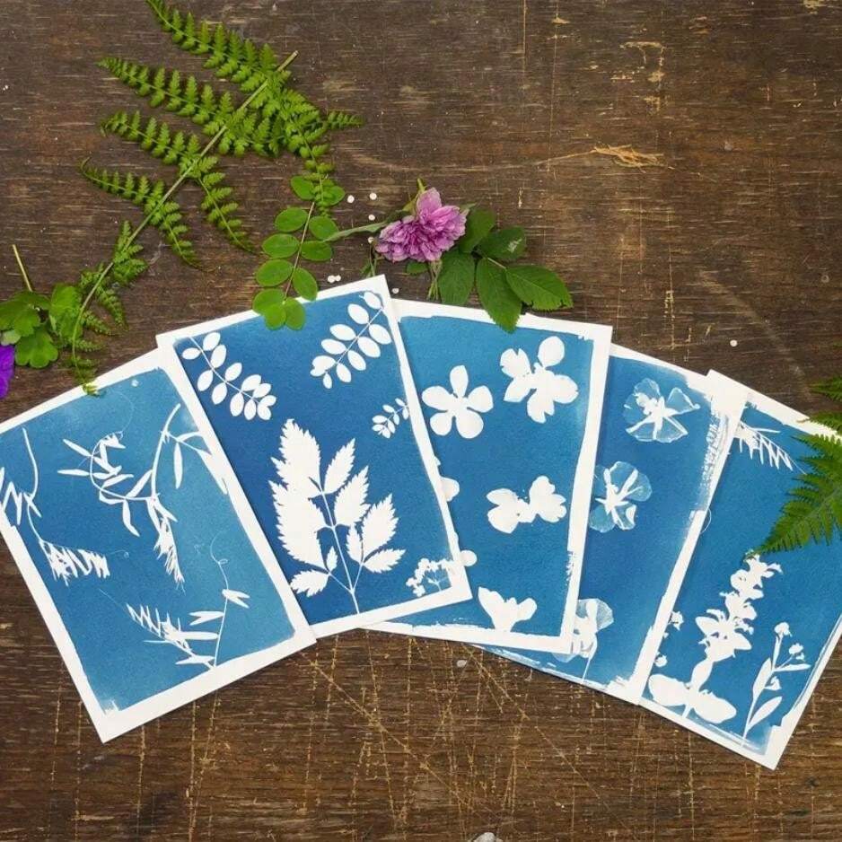 24 Sheets Blue Sun Print Paper, A5 Size Sun Printing Paper, Drawing ...