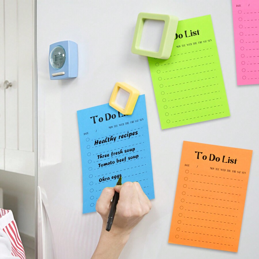 8 Pcs Fluorescent Color Notes Plan Note Index Label Office Stationery ...