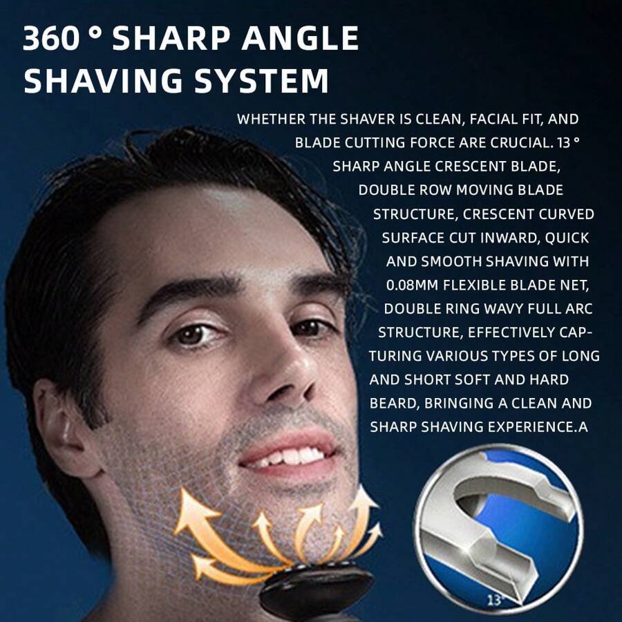 4D Independent Floating Blade Fully Washable Electric Shaver With ...