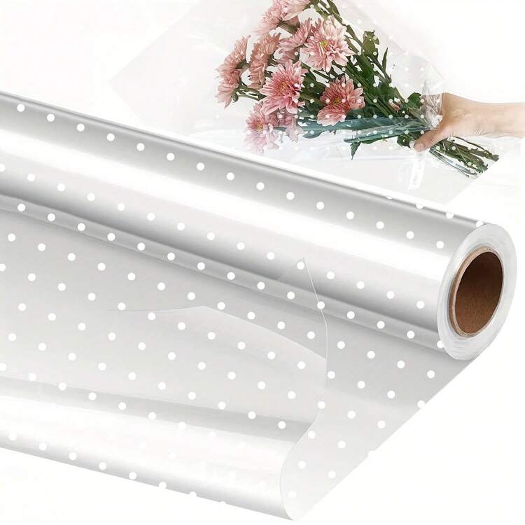 1 Roll Cellophane Wrap Roll 15.75inch Wide By 394inch Long Clear Plastic Wrapping Paper For Gift Baskets Flowers Arts And Crafts Wrapping Paper Tissue Paper Flower Bouquet Supplies Gift Wrapping Paper...