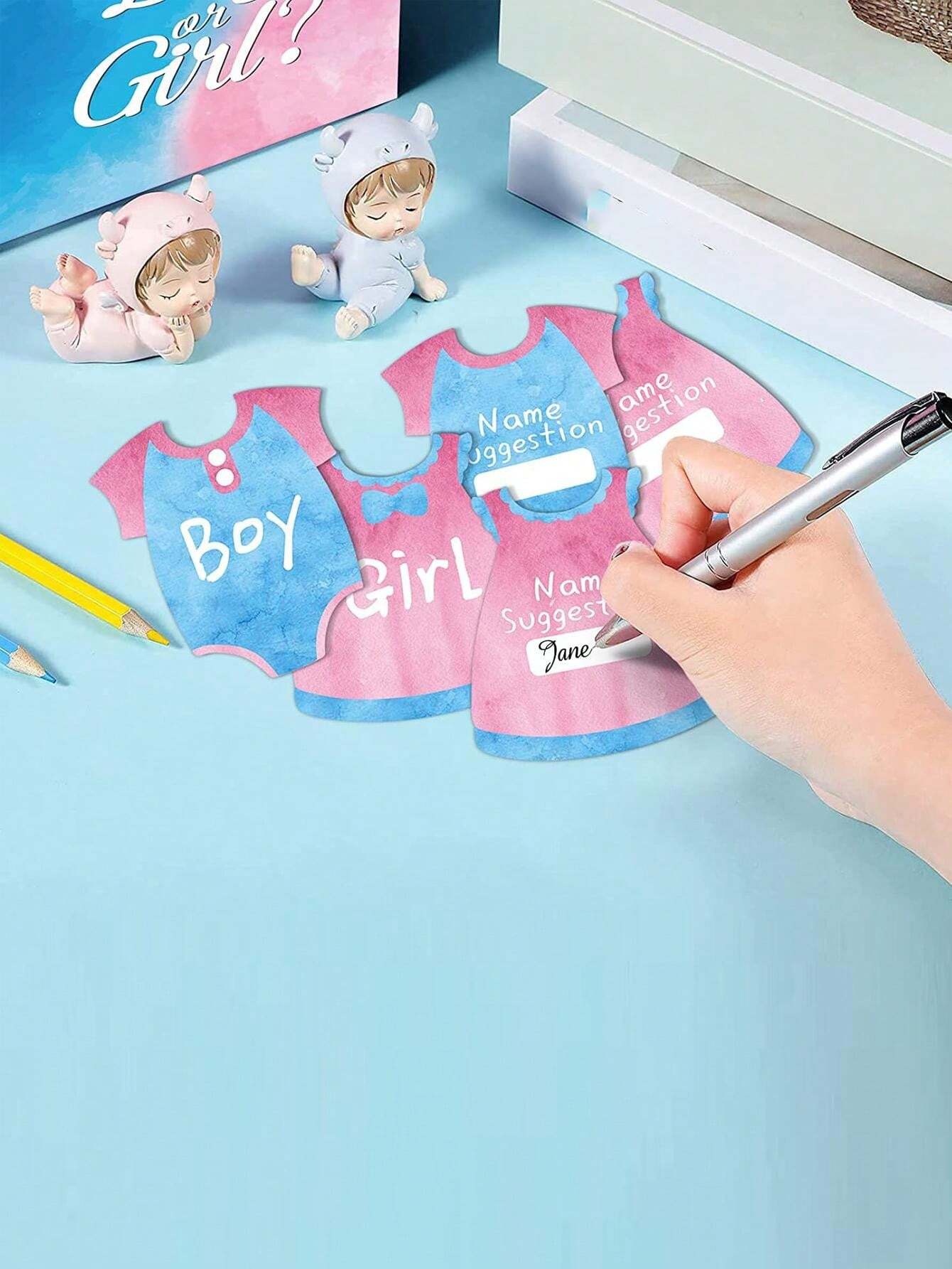 41pcs Gender Reveal Party Supplies, Including Game Props, Atmosphere ...