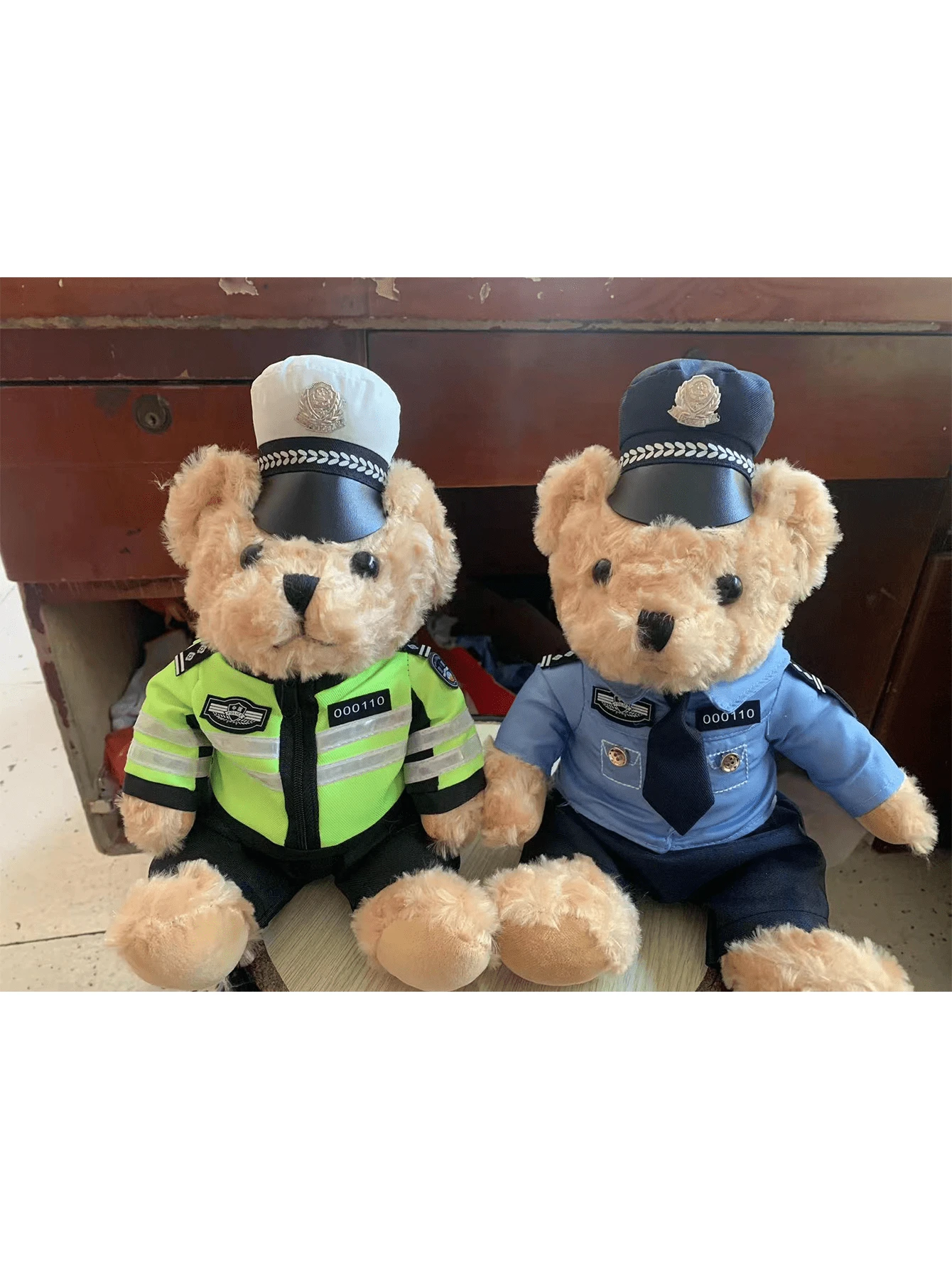 Fire-Fighting Teddy Bear Plush Toy Police Doll Traffic-Police Teddy ...