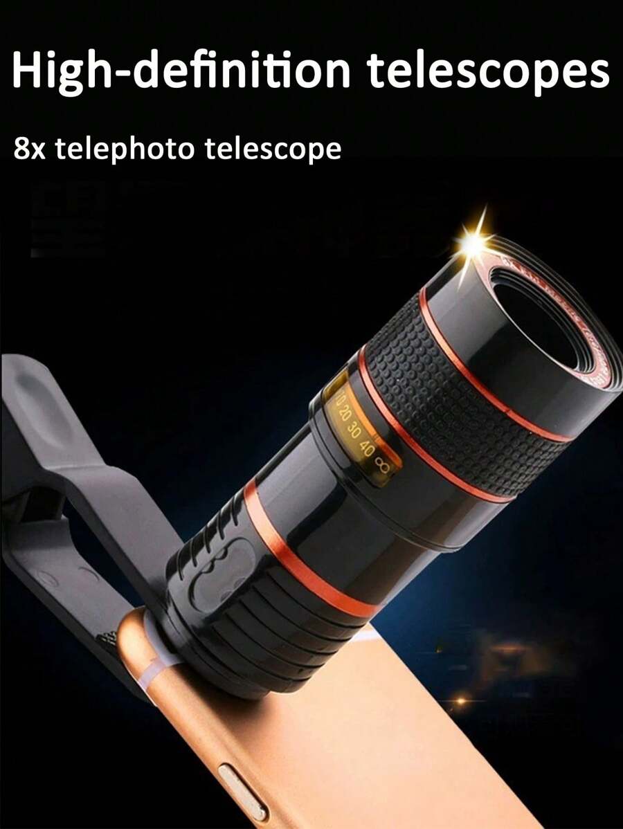 8x Mobile Phone External Universal High-Definition External Camera Lens ...