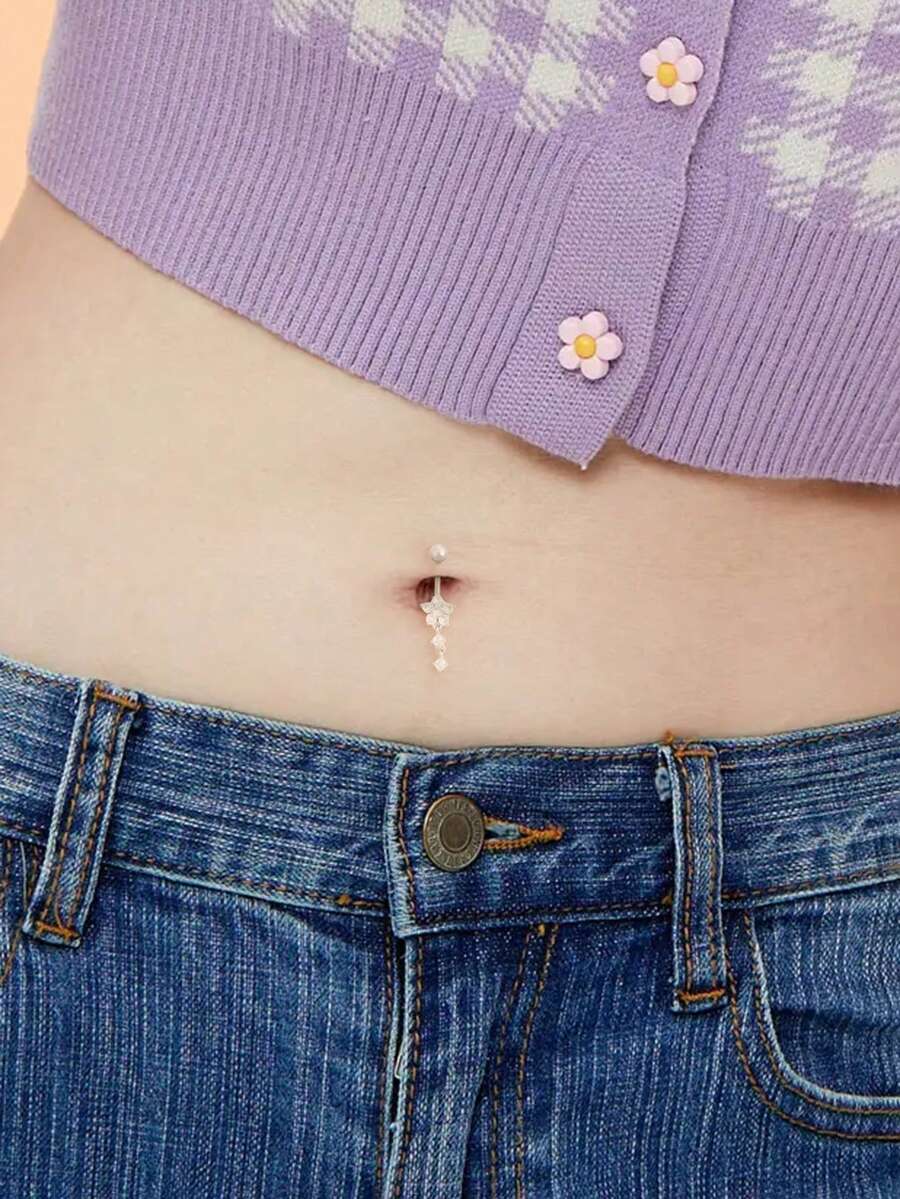 Pierce The Belly Button Ring Butterfly Fake Belly Piercing Butterfly ...