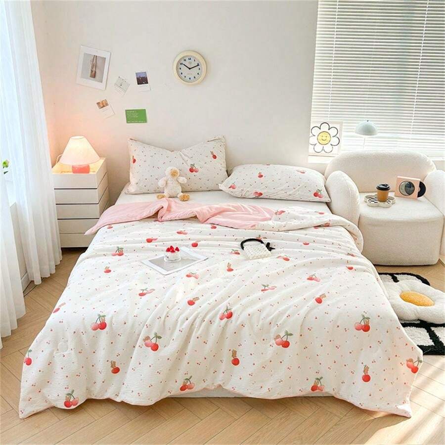 1pc Class A Bubble Gauze Summer Breathable Quilt, Skin-Friendly Cartoon ...