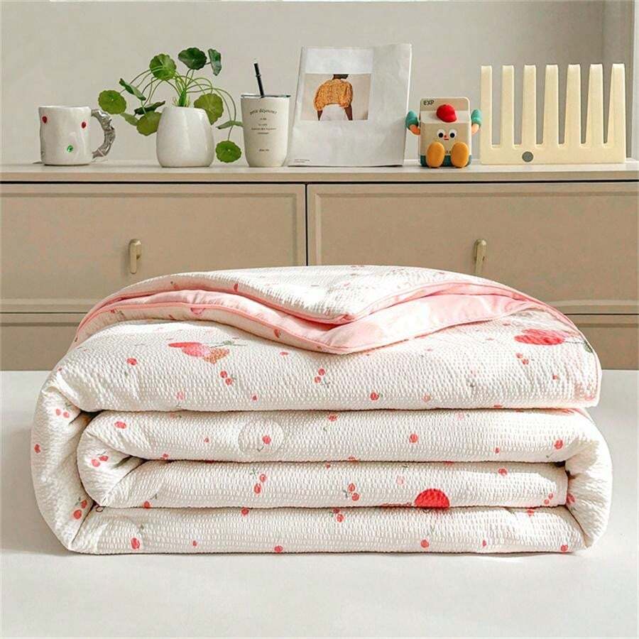 1pc Class A Bubble Gauze Summer Breathable Quilt, Skin-Friendly Cartoon ...