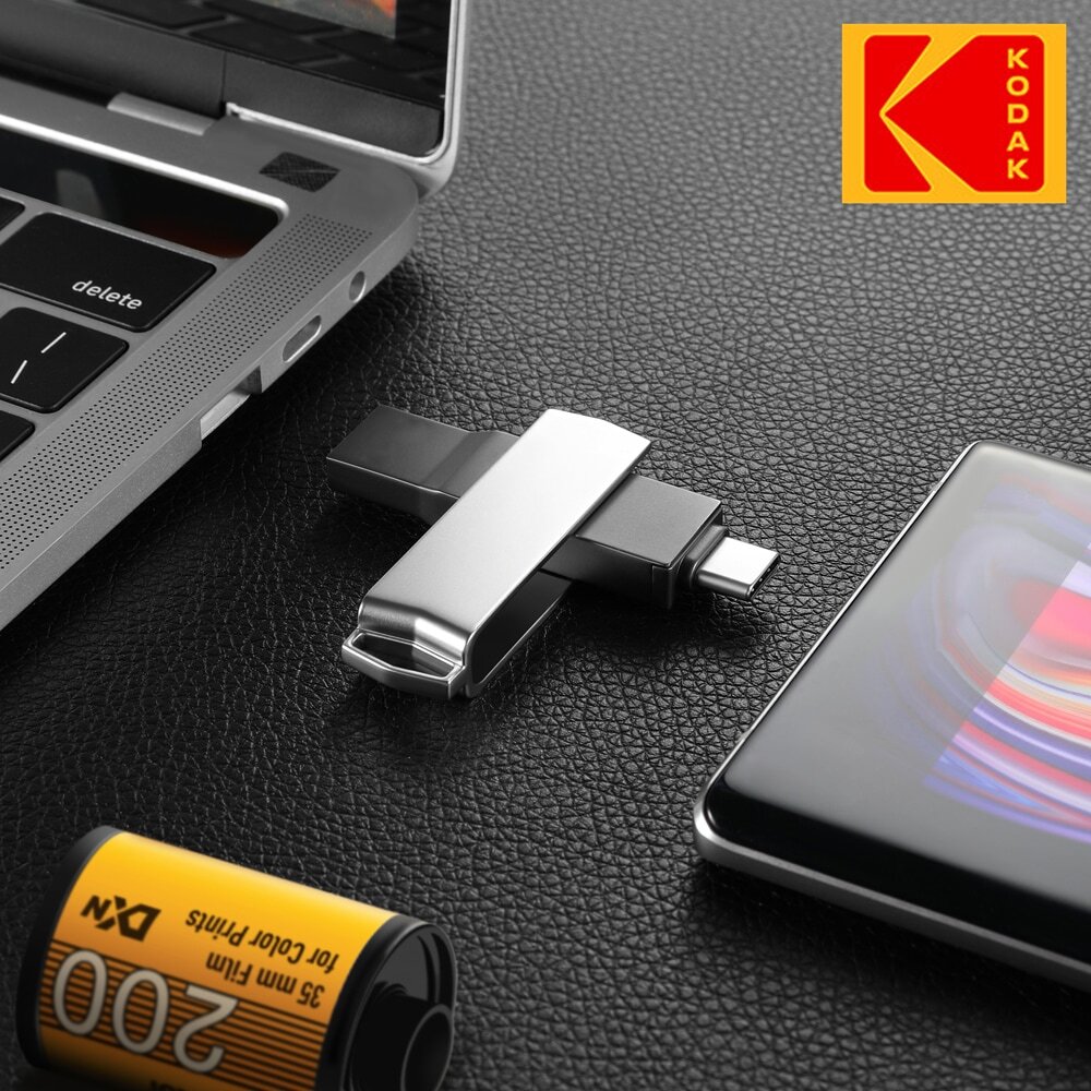 KODAK K273 Fast 128GB 64GB USB-C OTG Flash Drive - High-Speed, Water ...