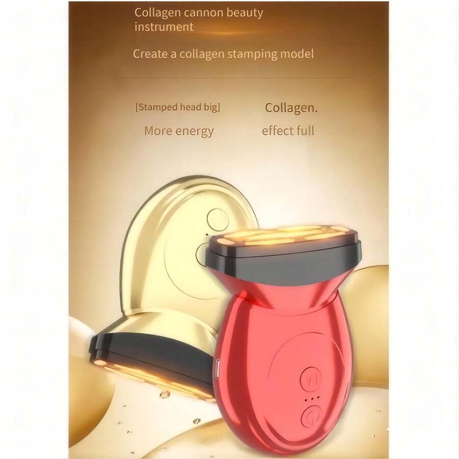 Usb Rechargeable Collagen Rf Beauty Device With Heating Function For Face Galvanic Ion Facial
