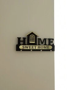 1pc Black Wooden Key Holder Golden Acrylic Cover - Unique Black & Gold ...