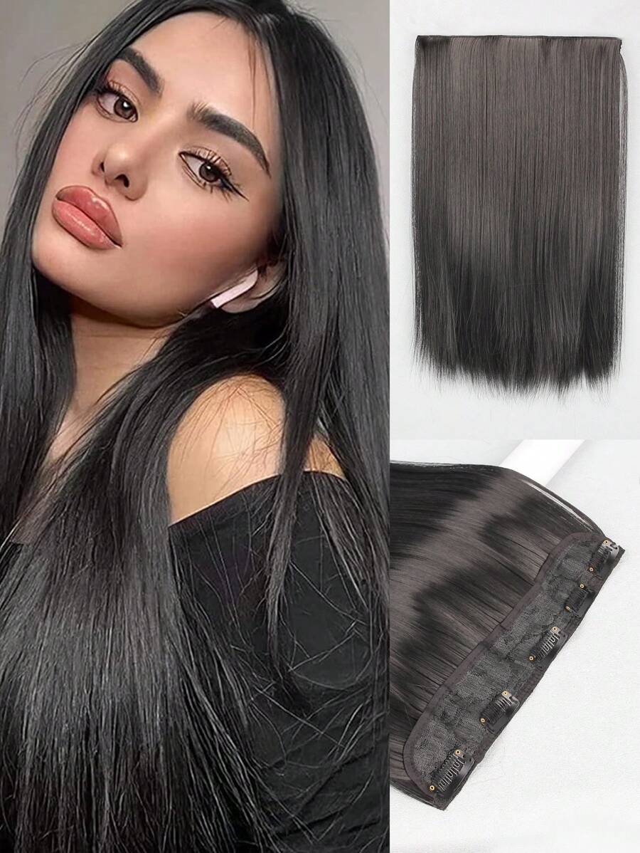 Synthetic Heat Resistant Clip In Hair Extensions 20 Inch Multi Colour ...