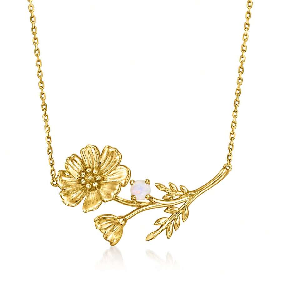 RS Pure RS Pure By Ross-Simons Opal Cosmos Flower Necklace In 14kt ...
