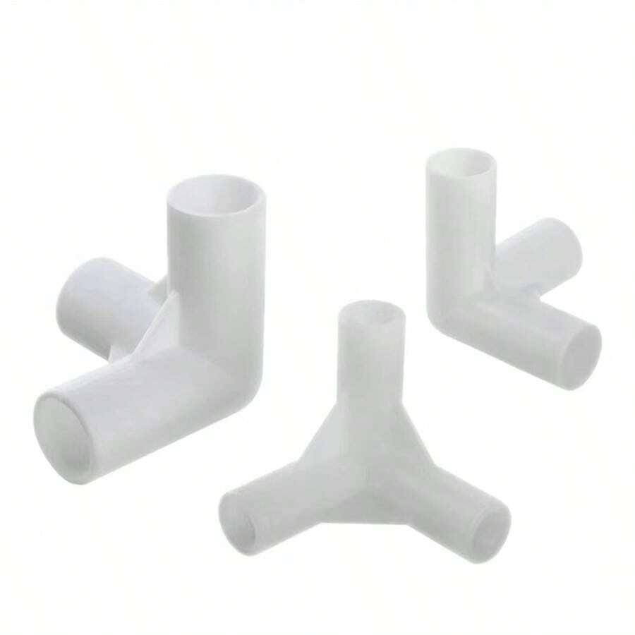 10pcs PVC Plastic Three-Way Joint 19mm/16mm/12mm/8.5mm Tent Bracket ...