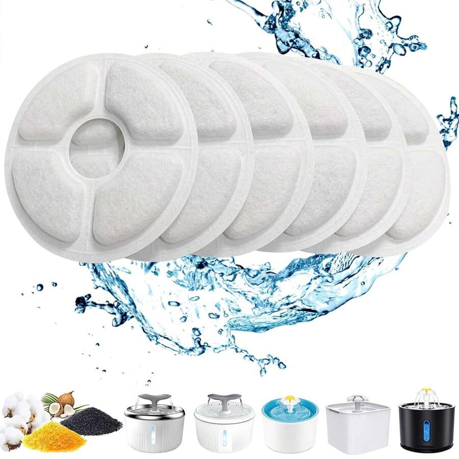 6pcs, 8pcs, 12pcs, 16pcs Pet Automatic Drinking Fountain Filter, Multi ...