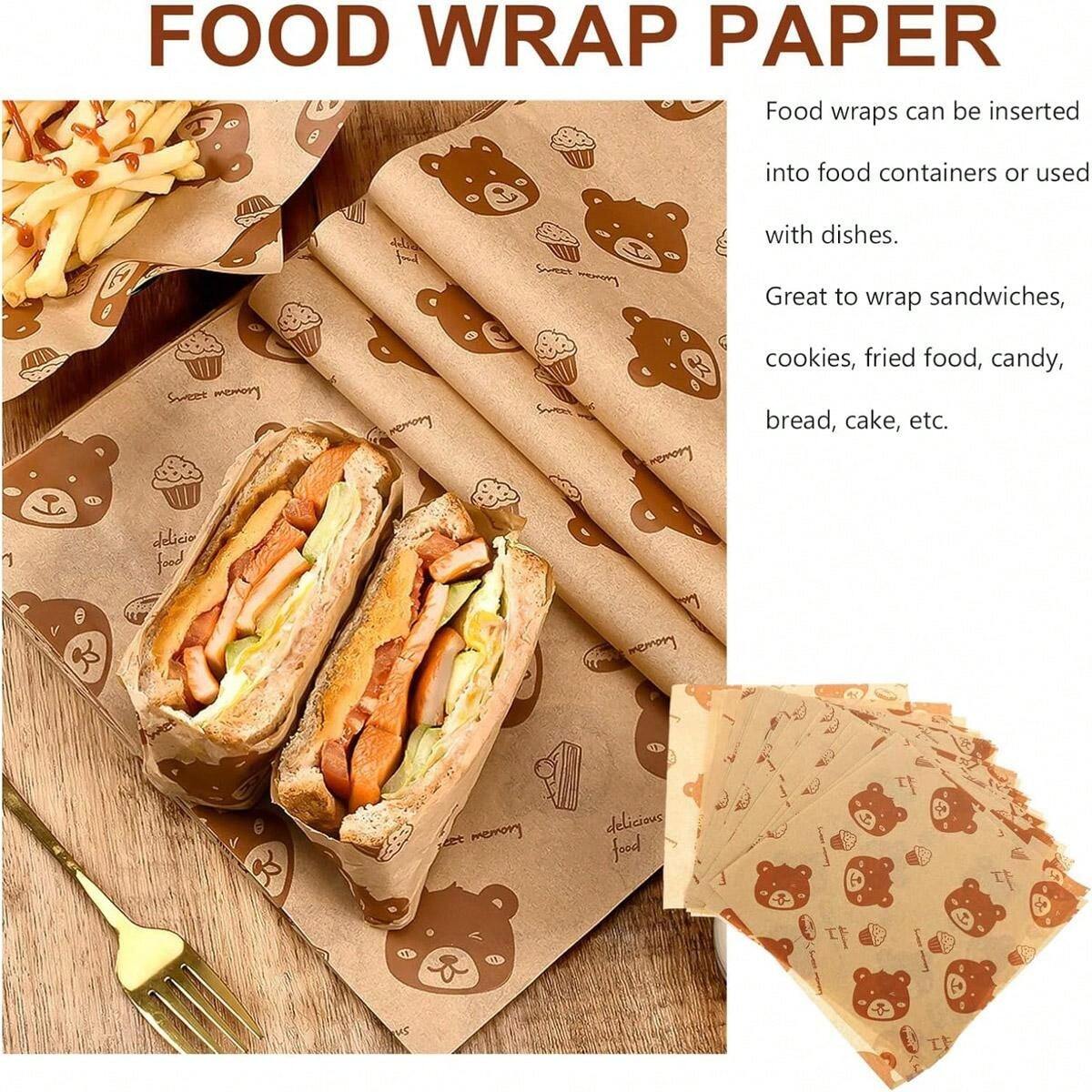 Papel encerado para empaque de sándwich, resistente al aceite con ...