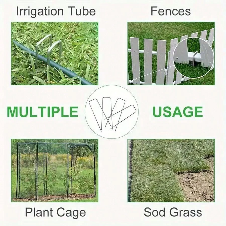 10pcs, Galvanized Steel Garden Stakes, Dimensions: 3.94in/5.90in/7.87in ...