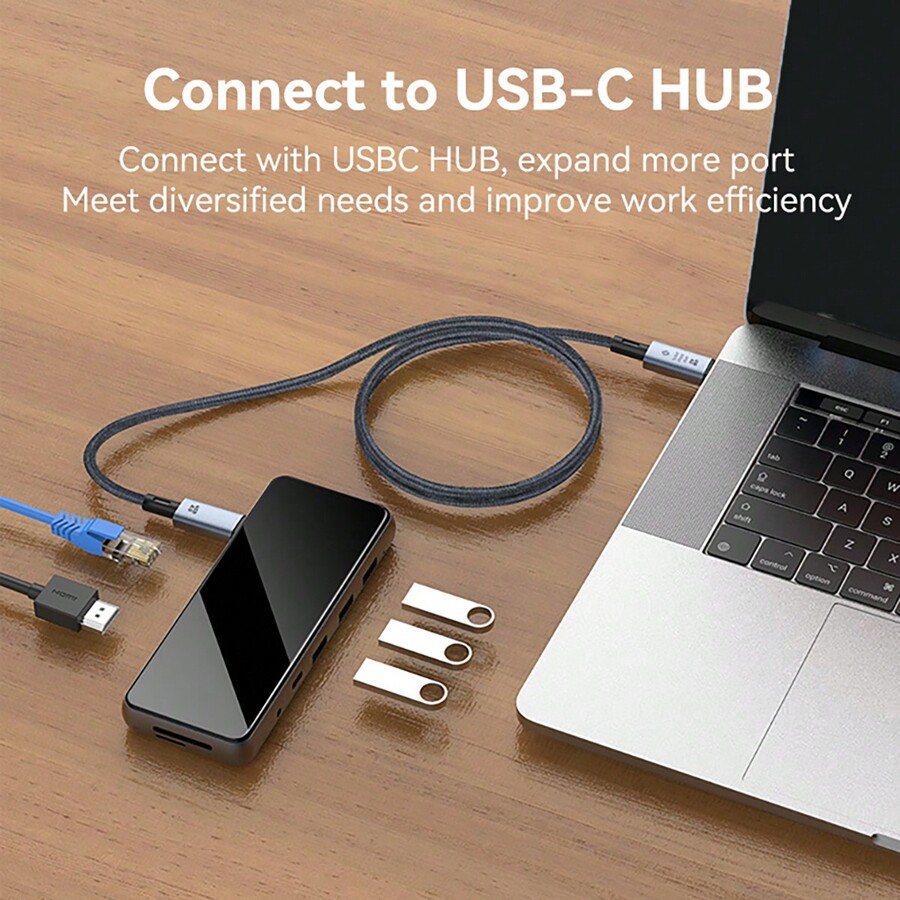VRESTU USB4.0 USB C To Type C Cable PD 240W 8K@60Hz 40G USB C Cord For ...
