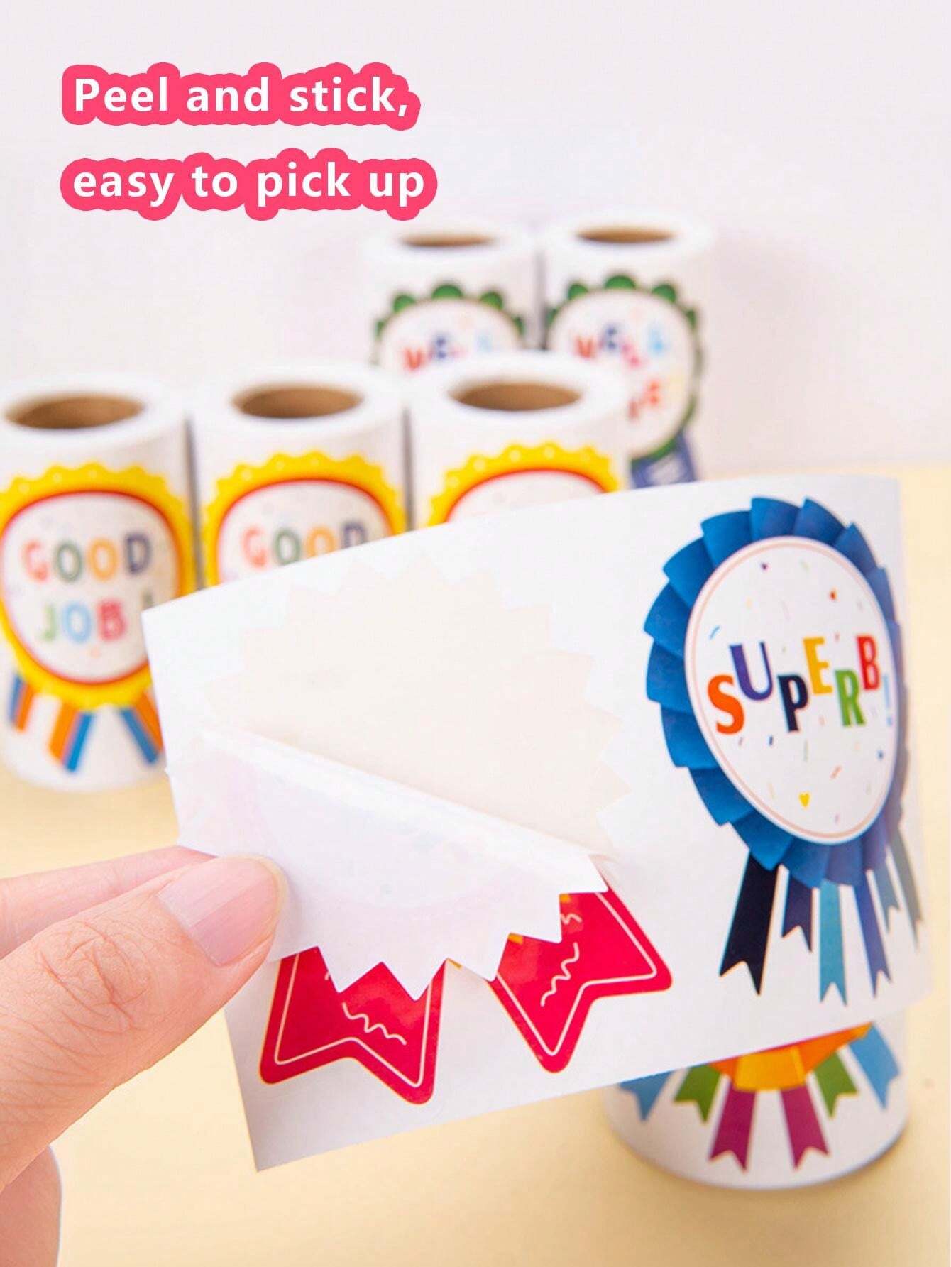 100pcs/Roll Encouragement Medal Stickers, Elementary School Students ...