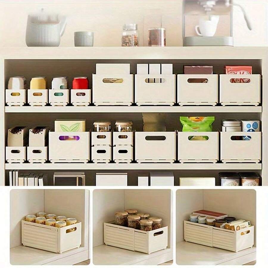 1pc Expandable Cabinet Storage Box, Drawer-Type Desktop Snack & Small ...