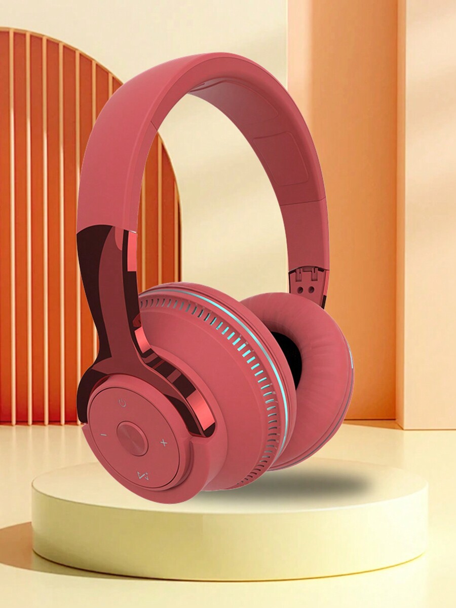 Head Wireless Headphones Heavy Bass Stereo Folding Storage Card Dazzle ...