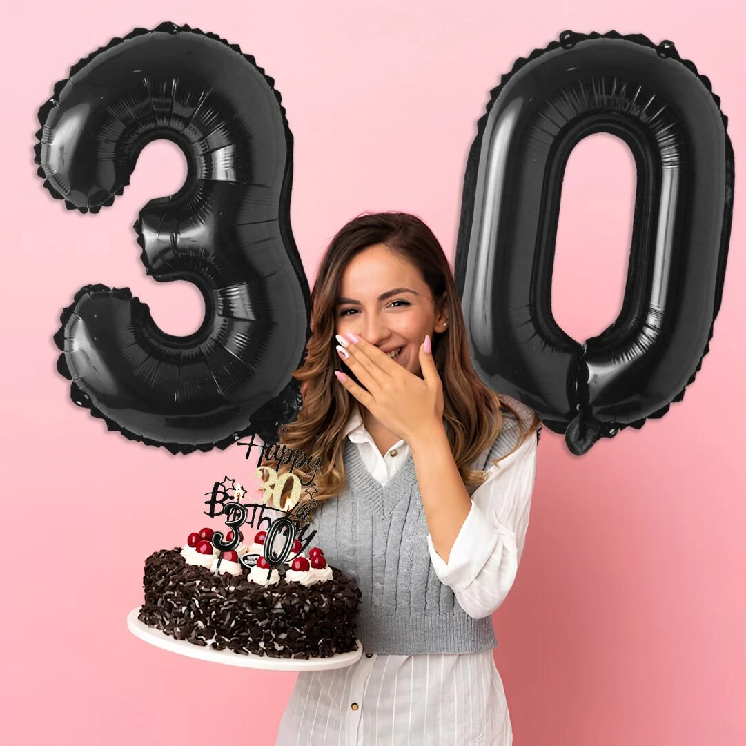 5Pcs Happy Birthday Party Decorations Set,18th 21th 30th 40th 50th 60th ...