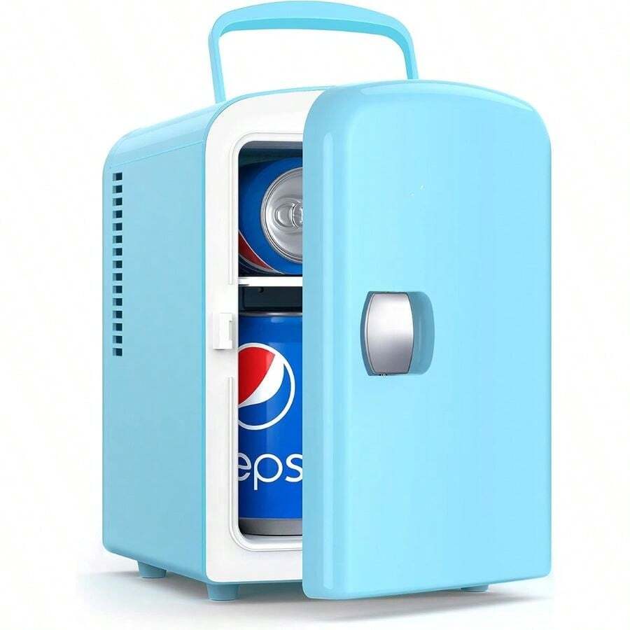 Mini Fridge, 4 Liter/6 Can Portable Thermoelectric Cooler Refrigerators ...