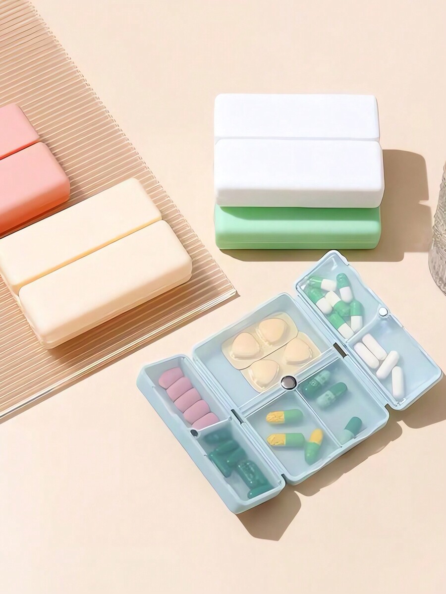 Portable Pill Box For Travel Moisture Proof Pill Organizer Reusable ...