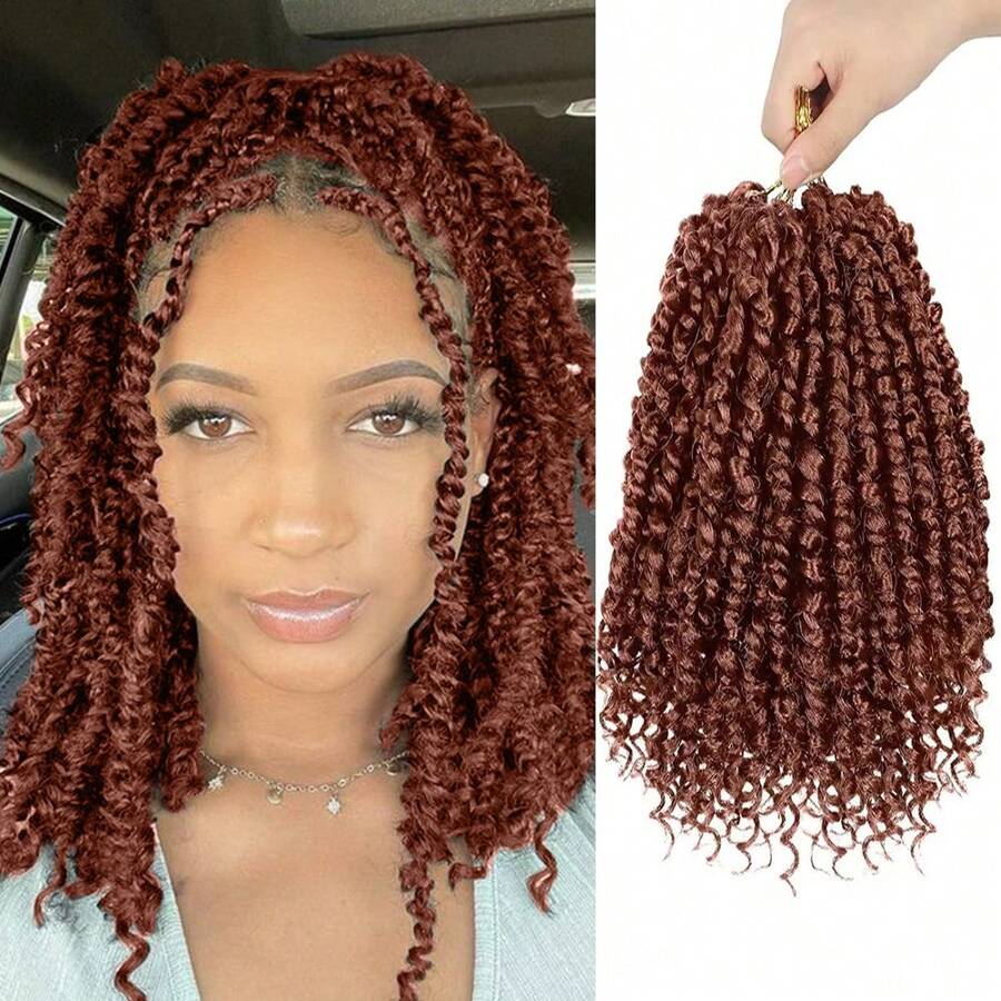 Pre-Twisted Passion Twist Crochet Hair 8/12 Inch 3 Packs Crochet ...