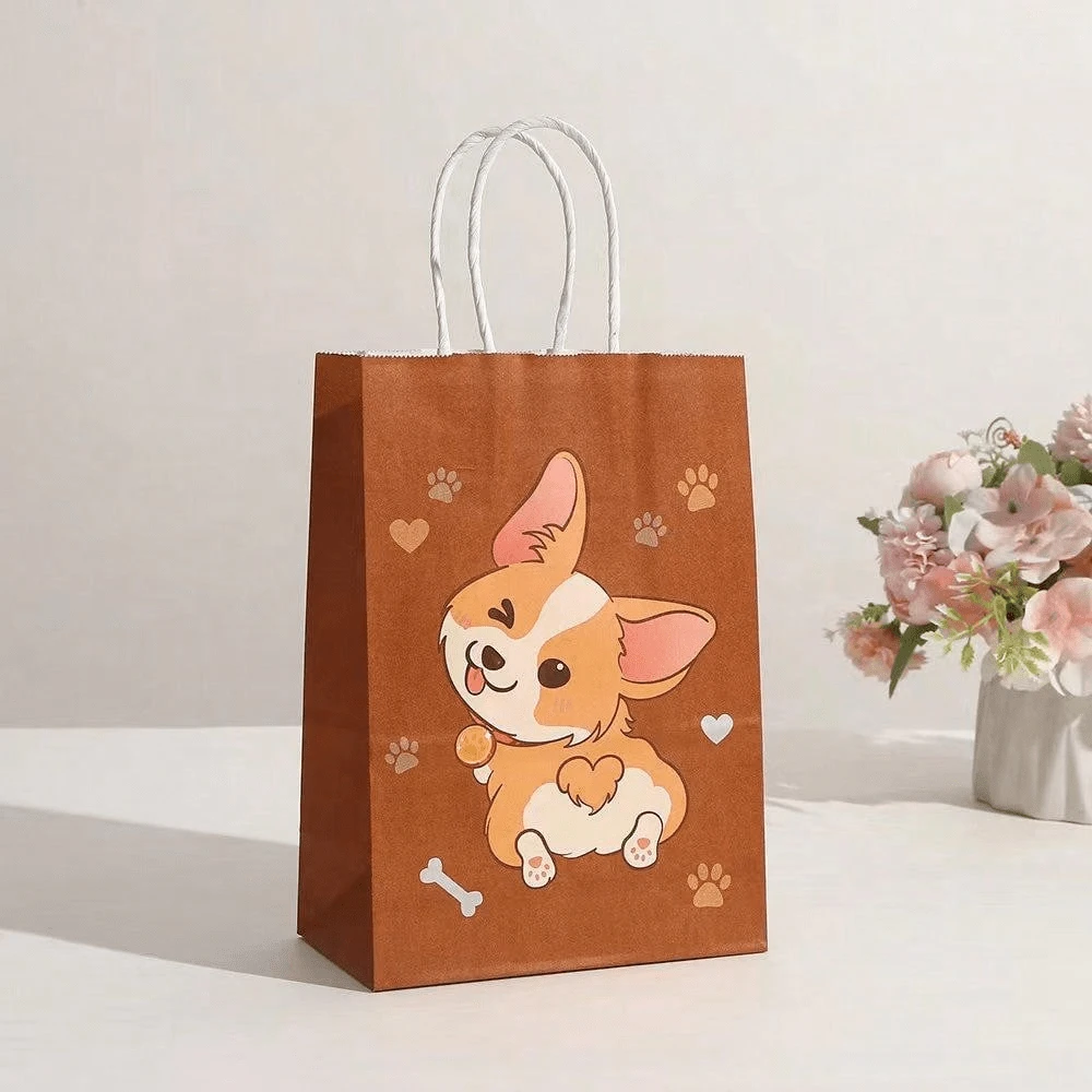 12PCS Dog Party Candy Snack Bag With Handle Dog Party Gift Bag For ...