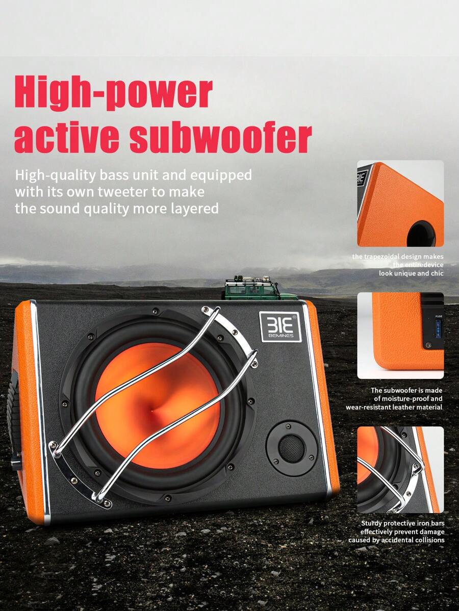 1 pieza BEMINES 107G Altavoz pasivo de subgraves trapezoidal 3D estéreo ...