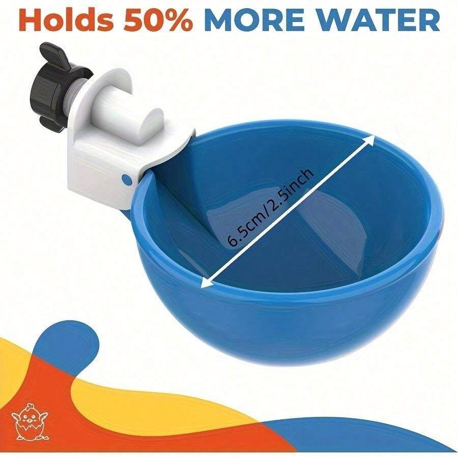 5pcs Blue Large Size Automatic Poultry Water Drinking Cups, Ideal For ...