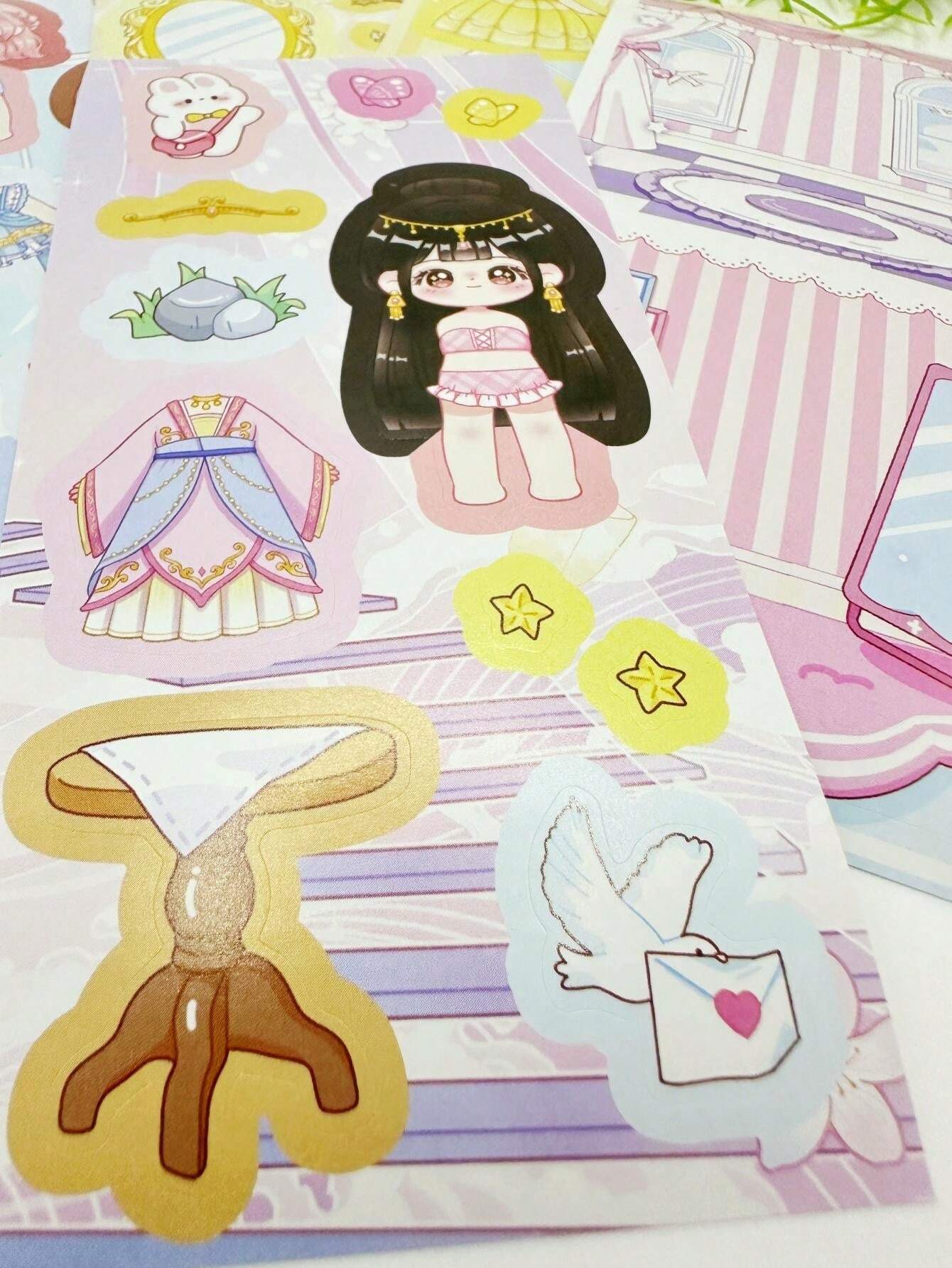 Cute Dress-Up Stickers In Exquisite Little Box, Princess Themed ...