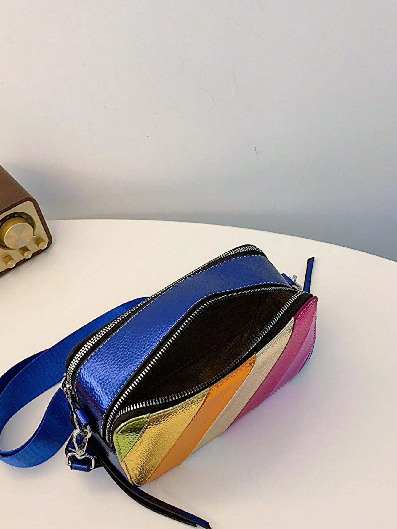 2024 New Fashionable Dopamine Color Matching PU Material Camera Bag ...