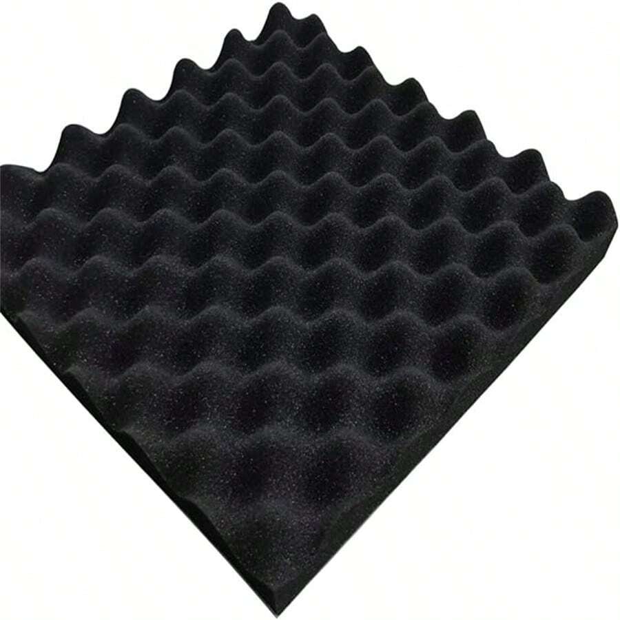 Acoustic Foam Panels, Black Egg Crate Acoustic Panels, 12 X 12 X1.18 Inch Acoustic Wall Panels ...