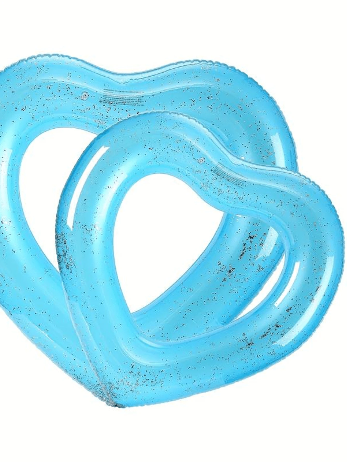 Inflatable Swim Rings Heart Shaped Pool Rings Glitter Swimming Pool ...