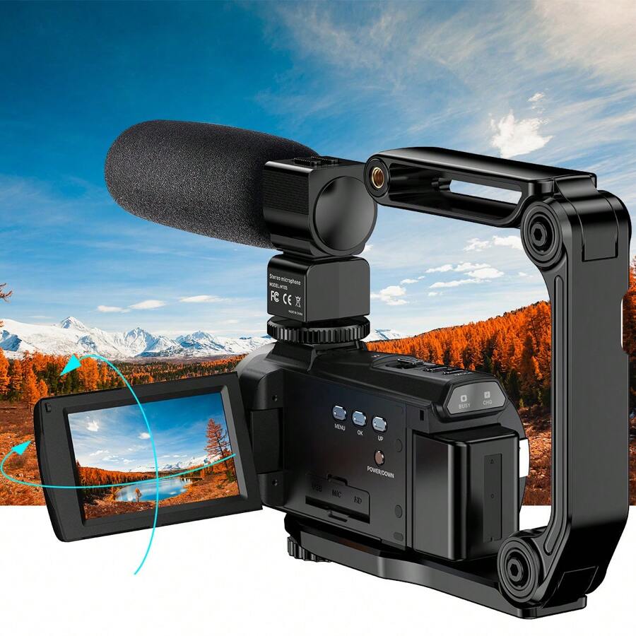 4K Ultra HD 48MP Kamera mit WLAN, Nachtsicht, 16x Digitalzoom, 3,0" IPS ...