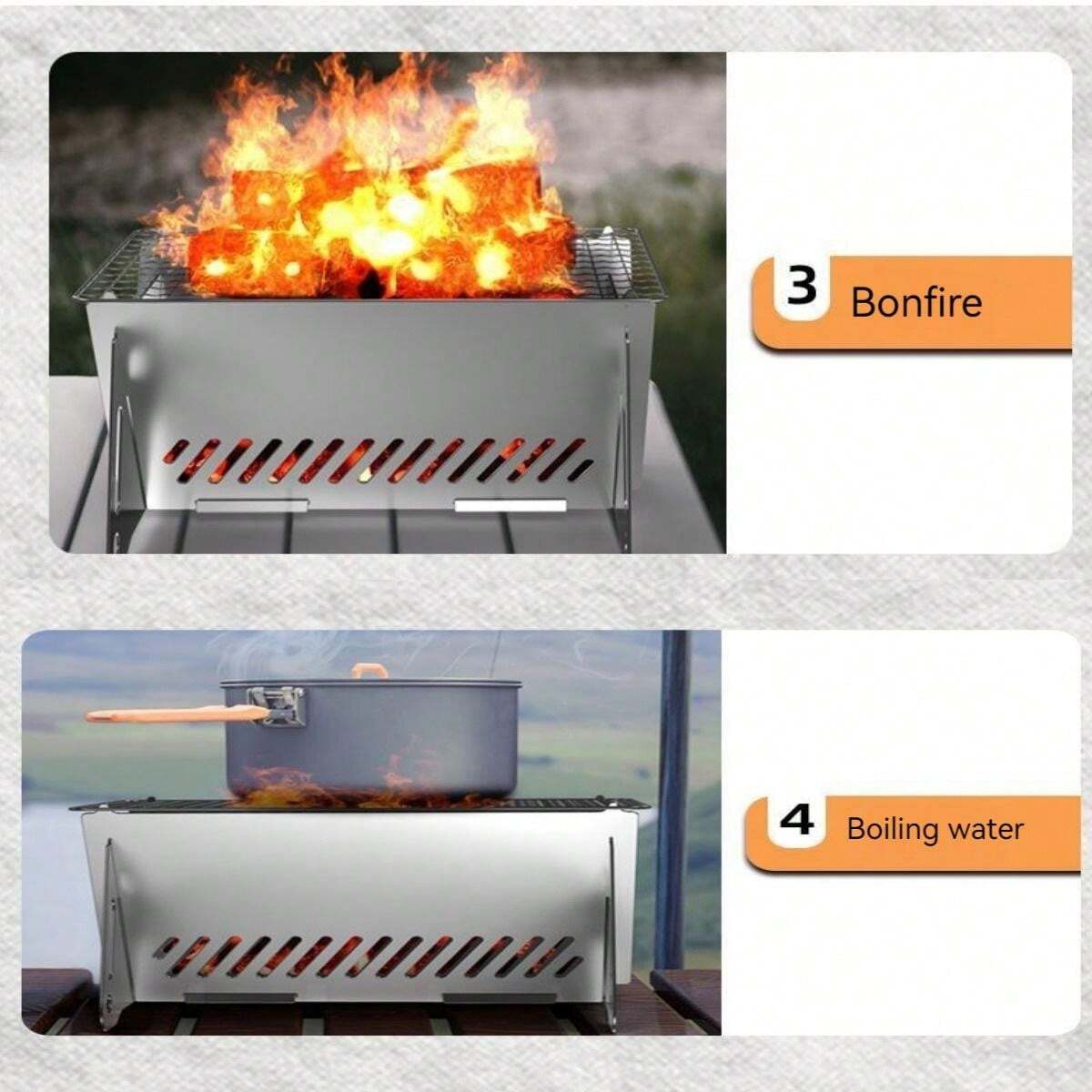 Outdoor Ultra-Light Foldable Multi-Purpose Chip-Type Incinerator Wood ...