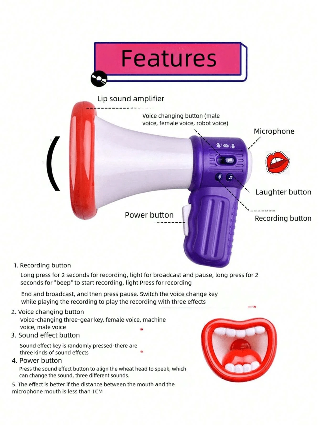 Funny Multi Voice Changer - Large Mouth Voice Changing Amplifier ...