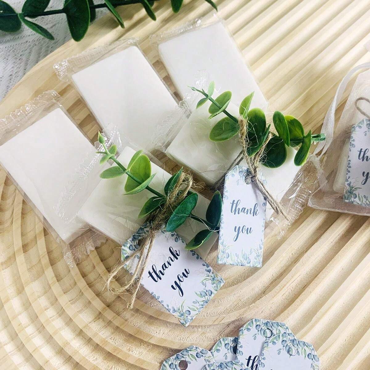 50 Sets Mini Soap Favors For Babyshower, Small Scented Soap Bars White ...